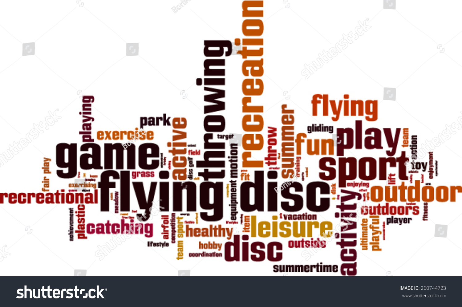 Flying Disc Word Cloud Concept Vector Stock Vector (Royalty Free ...