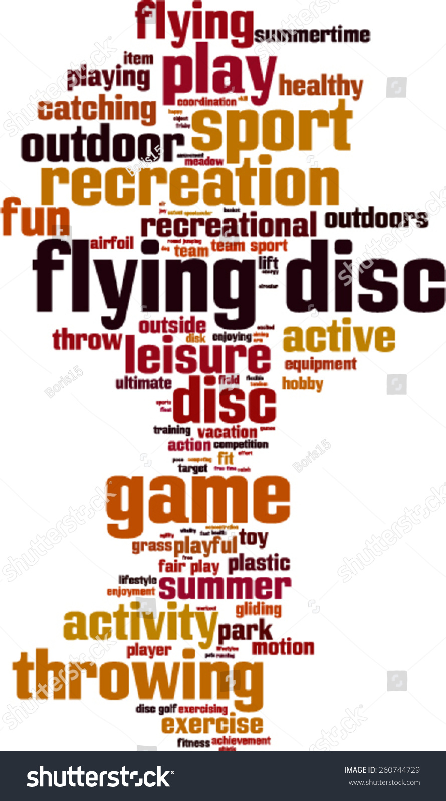 Flying Disc Word Cloud Concept Vector Stock Vector (Royalty Free ...