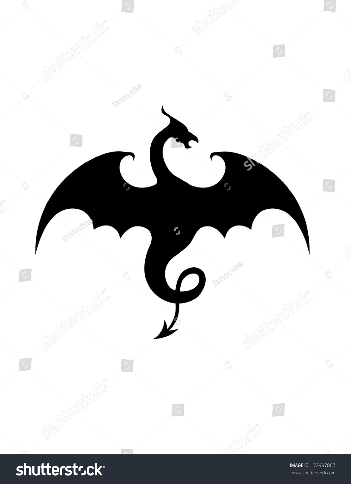 Flying Dragon Illustration Stock Vector (Royalty Free) 172997867 ...