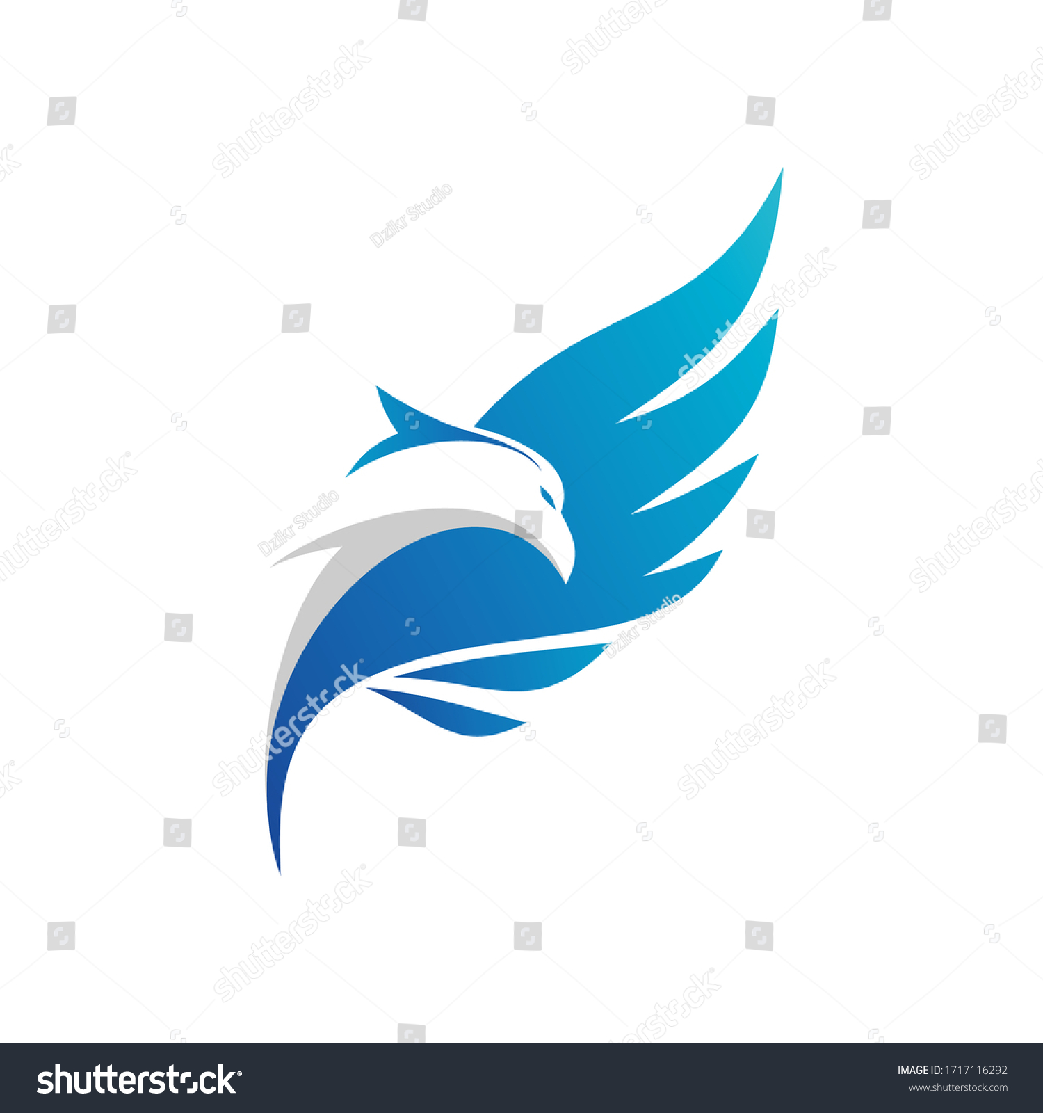 Flying Eagle Abstract Logo Design Stock Vector (Royalty Free) 1717116292