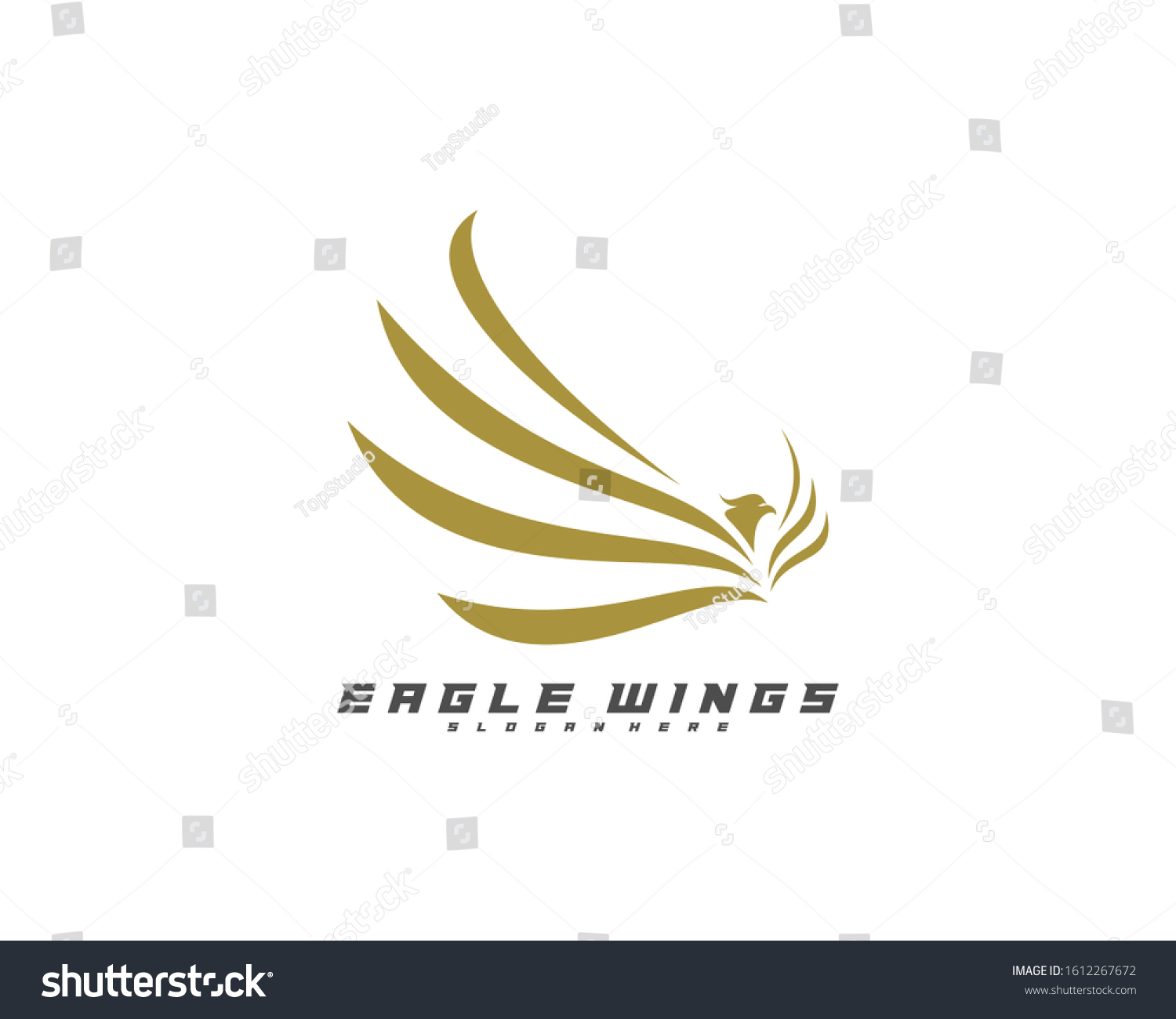 Flying Eagle Logo Design Vector Creative Stock Vector (Royalty Free ...