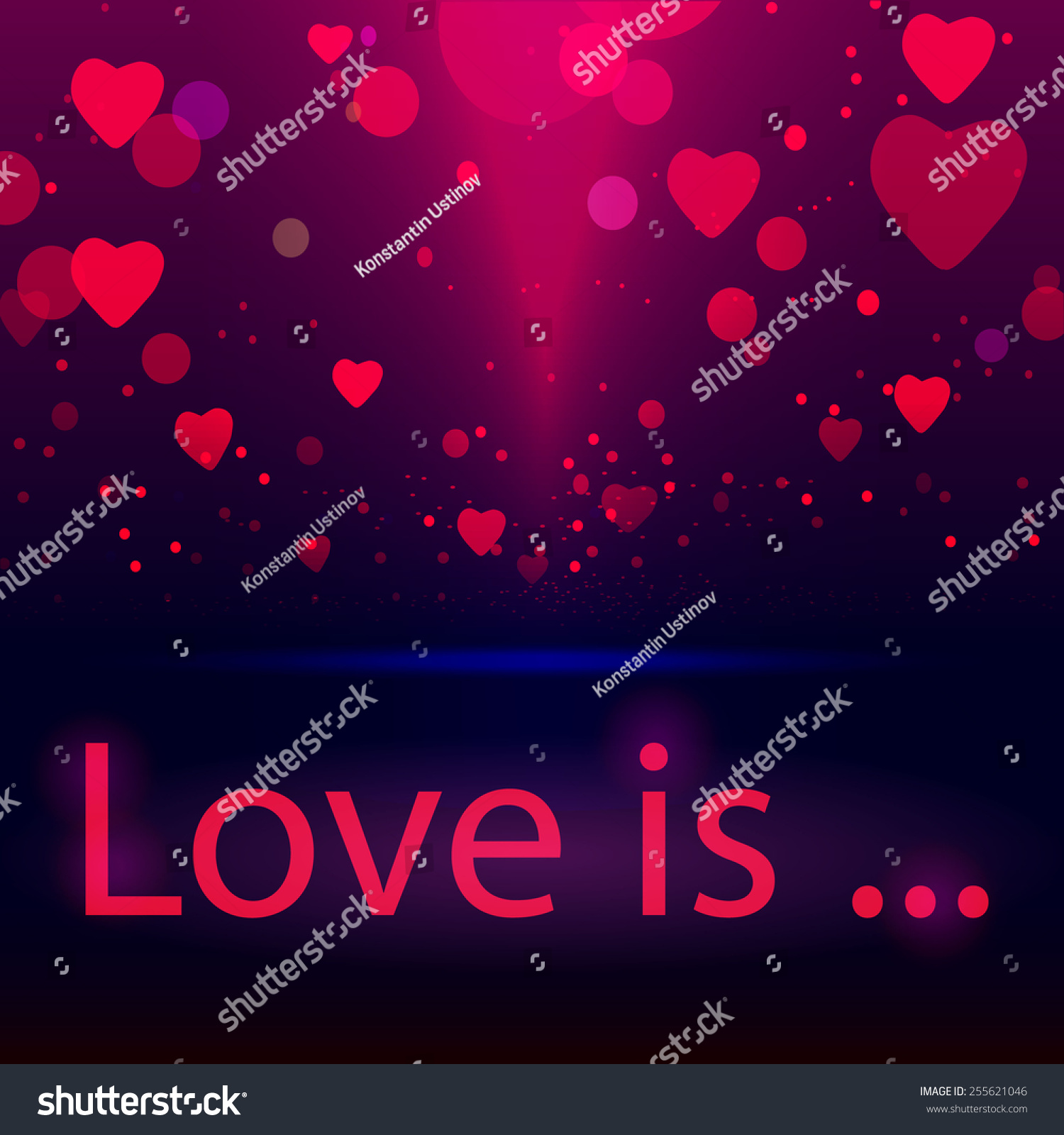 Flying Hearts Vector Illustration Stock Vector (Royalty Free) 255621046