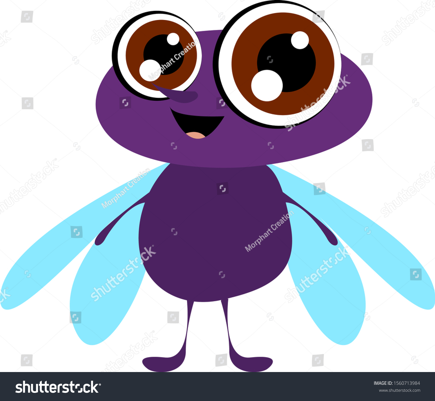 Flying Insect Illustration Vector On White Stock Vector (Royalty Free ...