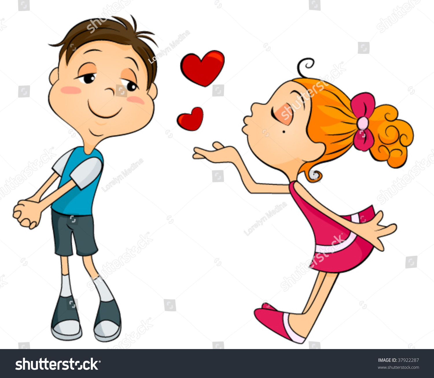 Animated Flying Kisses