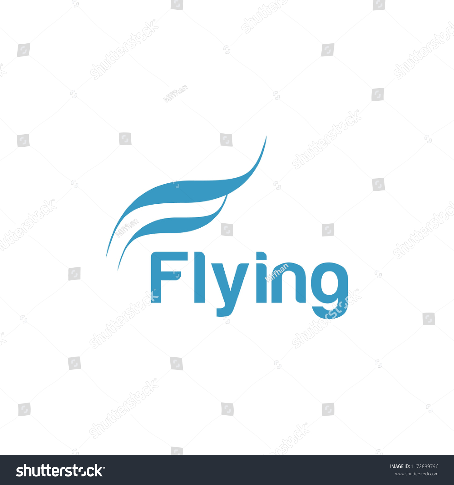 Flying Logo Design Stock Vector (Royalty Free) 1172889796