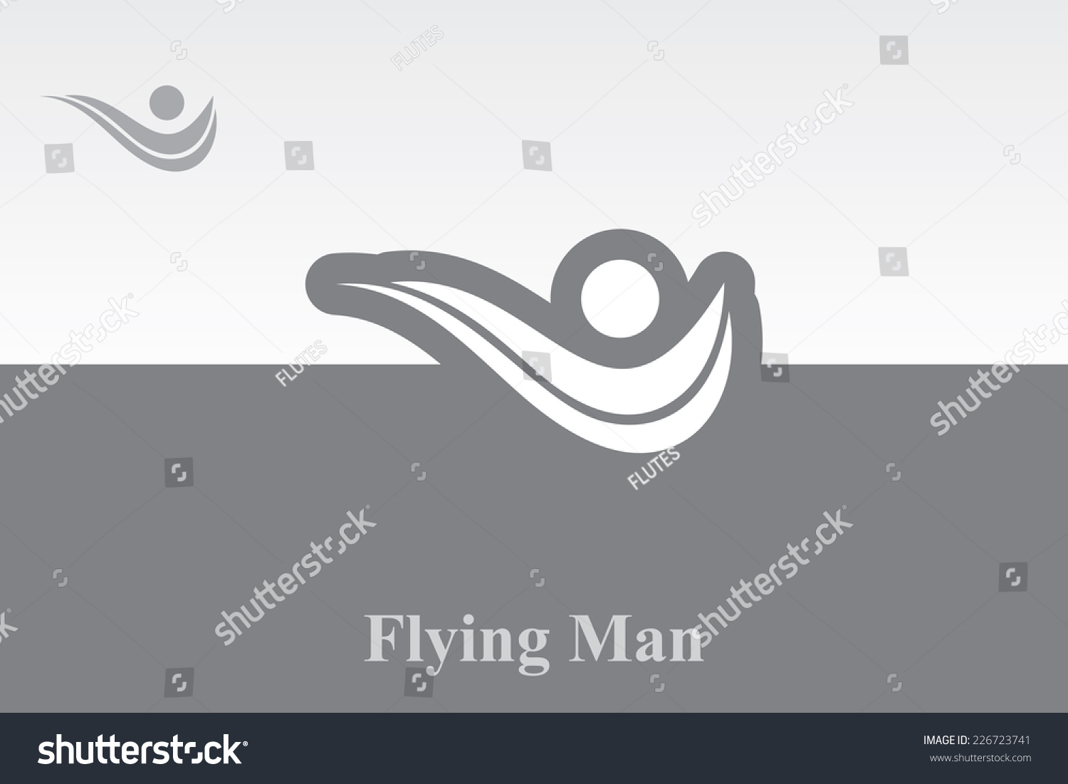 Flying Man Abstract Icon 스톡 벡터(로열티 프리) 226723741 | Shutterstock