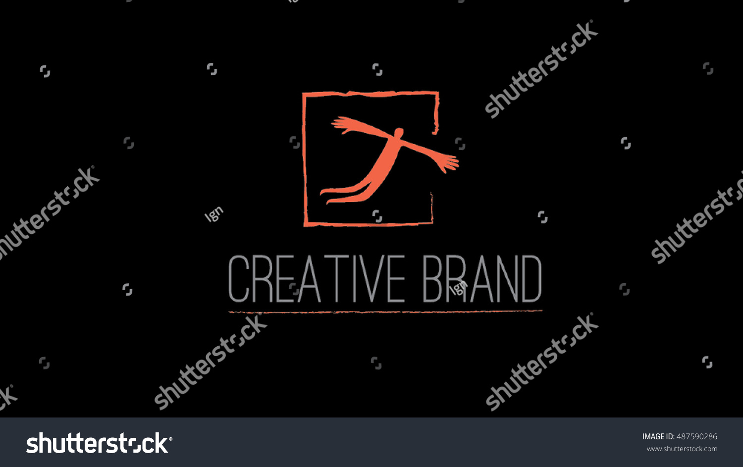Flying Man Vector Logo Template Creative Stock Vector (Royalty Free ...