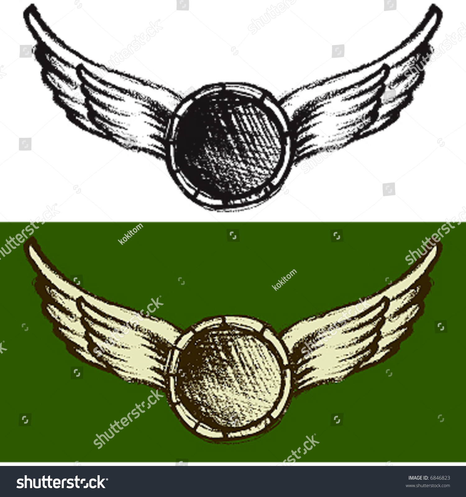 Flying Medal Stock Vector (Royalty Free) 6846823