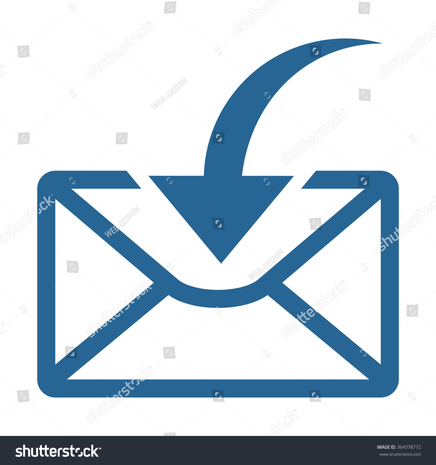 Flying Message Template Icon Vector Illustration Stock Vector (Royalty ...