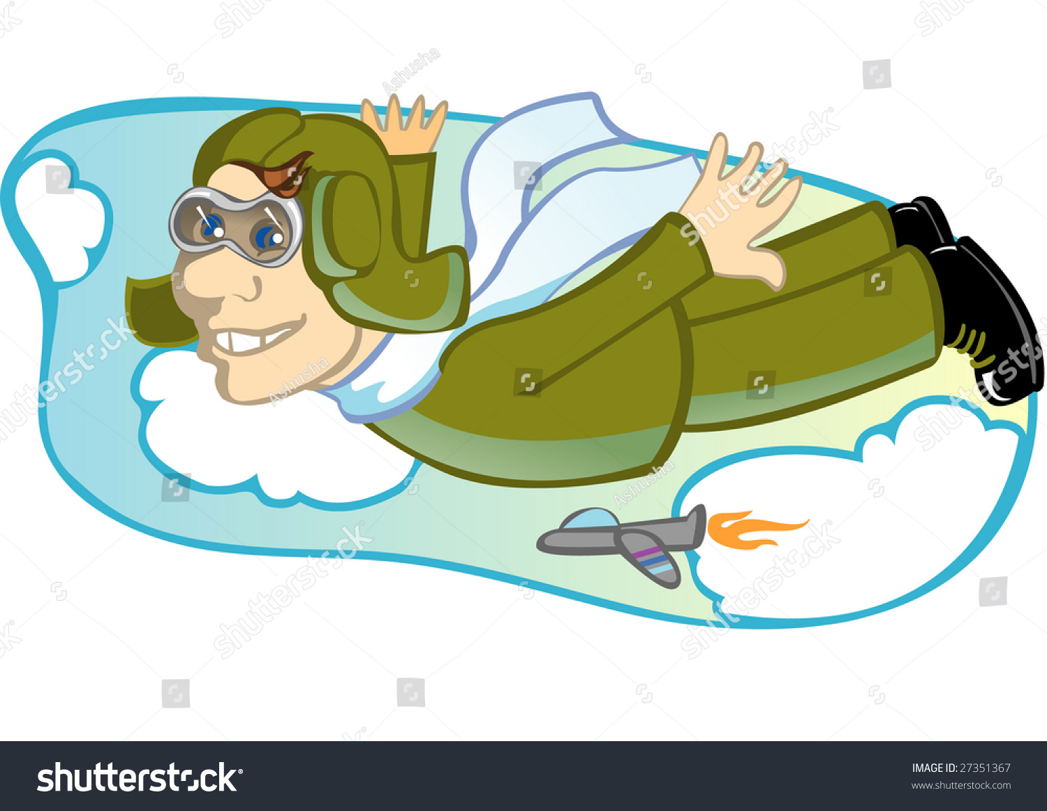 Flying Person Stock Vector Illustration 27351367 : Shutterstock