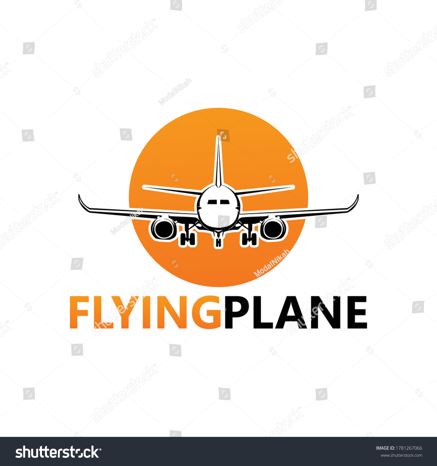 Flying Plane Logo Template Design: เวกเตอร์สต็อก (ปลอดค่าลิขสิทธิ์ ...