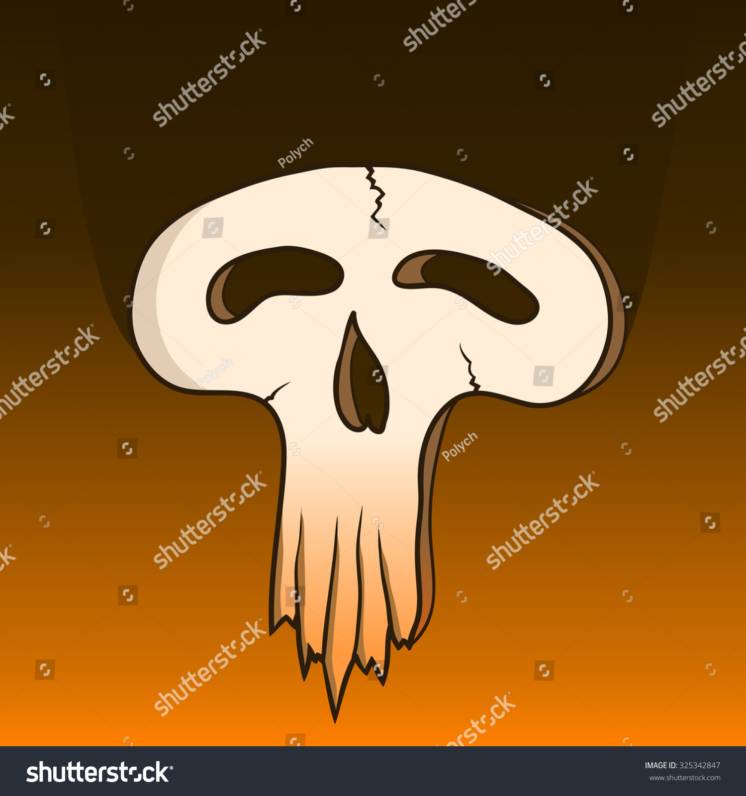 Flying Skull Stock Vector (Royalty Free) 325342847 | Shutterstock