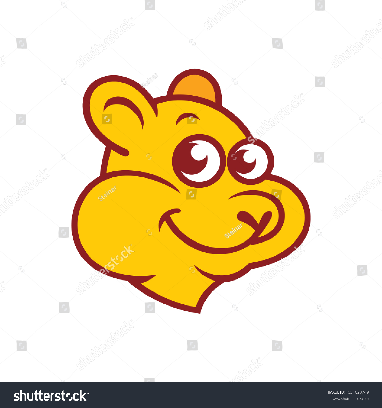 Flying Squirrel Head Sign Stock Vector (Royalty Free) 1051023749