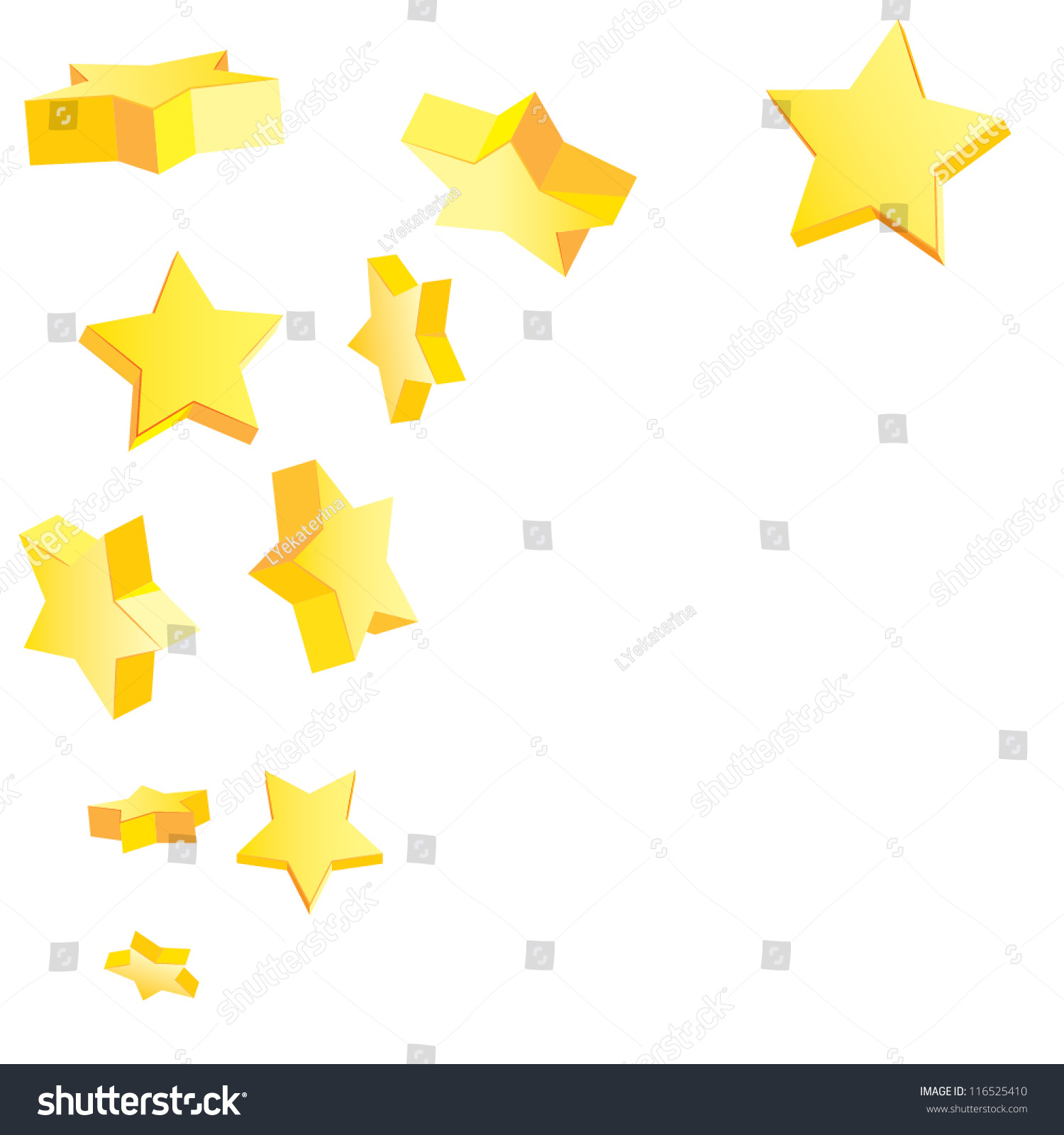 Flying Stars On White Background Vector Stock Vector 116525410 ...