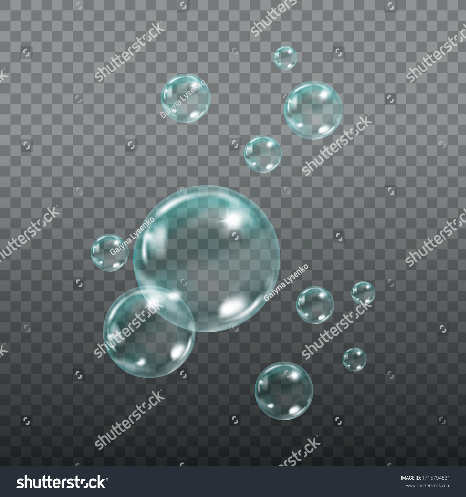 Flying Transparent Soap Bubbles On Checkered Stock Vector (Royalty Free ...