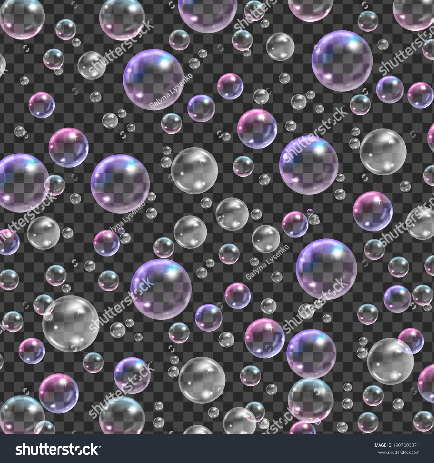 Flying Transparent Soap Bubbles On Checkered Stock Vector (Royalty Free ...