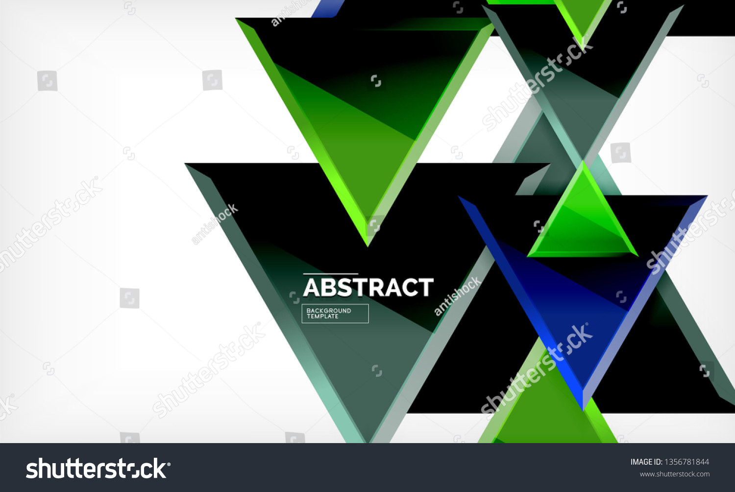 Flying Triangles Compostion Geometric Background Vector Stock Vector ...