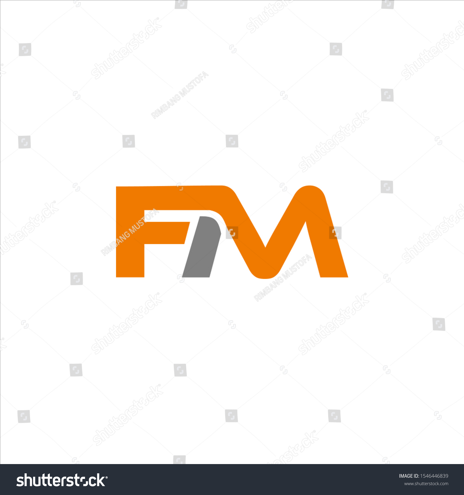 Fm Logo Letter Design Vector Fm Stock Vector (Royalty Free) 1546446839