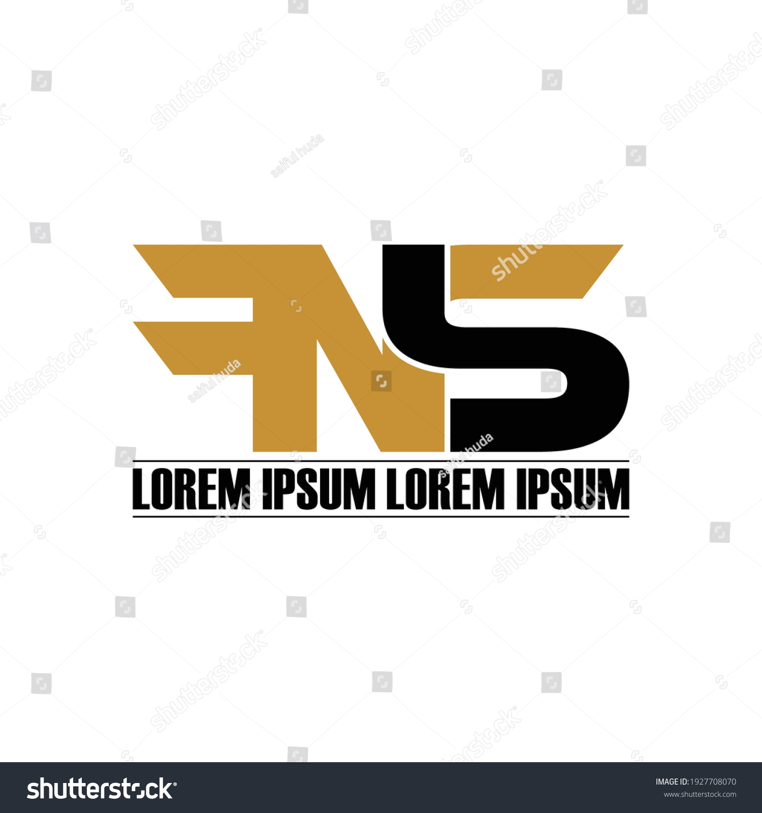 Fns Letter Monogram Logo Design Vector Stock Vector (Royalty Free ...