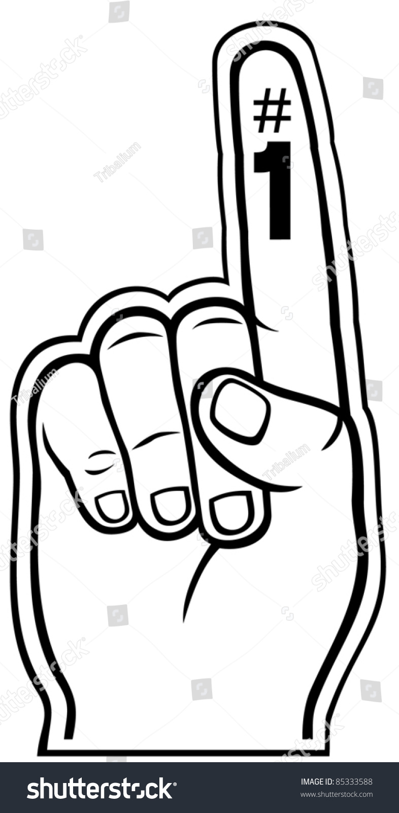 Foam Finger Stock Vector 85333588 - Shutterstock