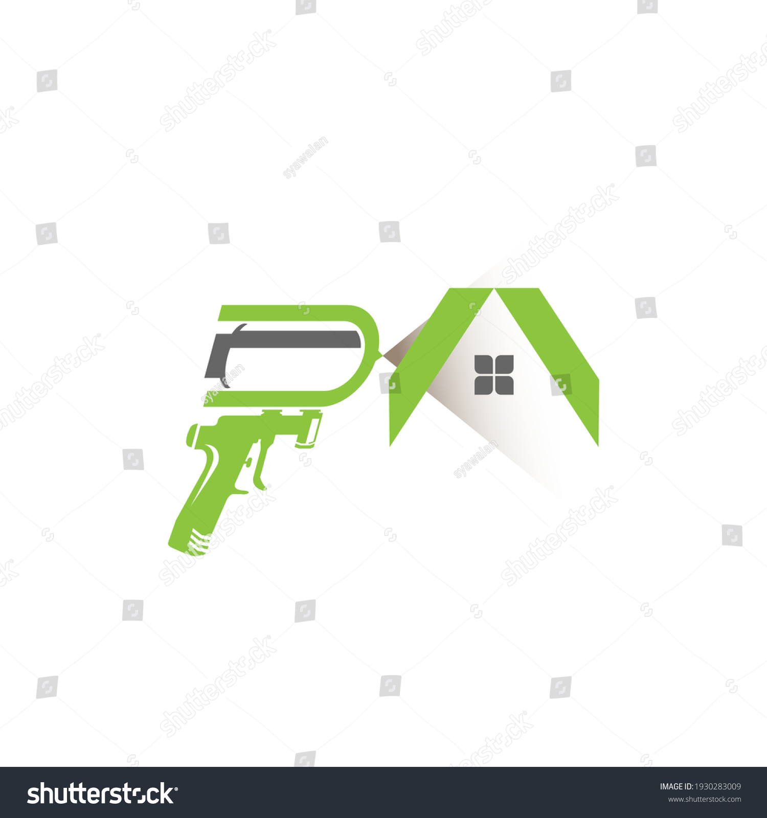 Foam Gun Insulation Logo Design Template Stock Vector (Royalty Free ...