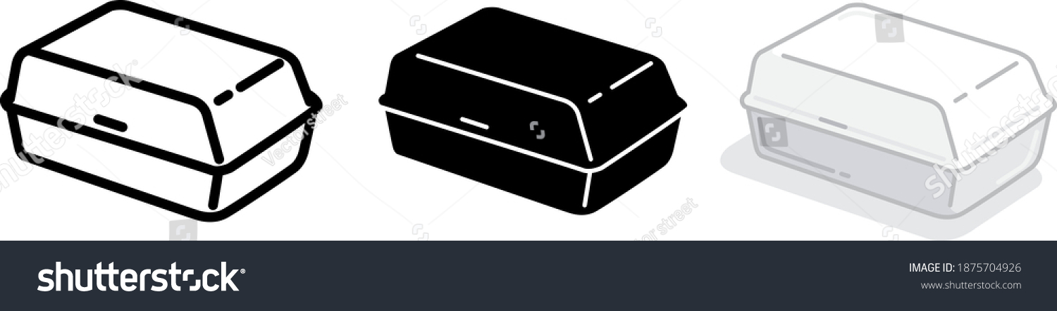 Foam Meal Box Icon Vector Stock Vector (Royalty Free) 1875704926 ...