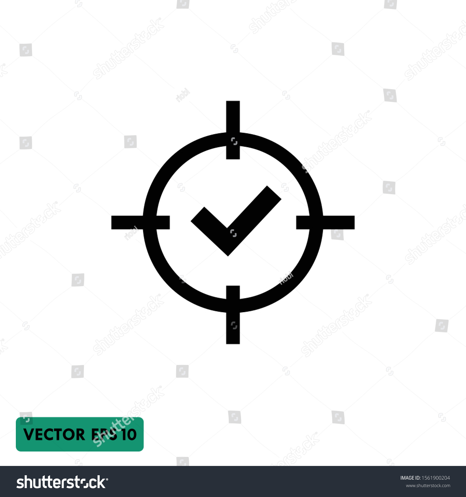 Focus Accuracy Icon Symbol Logo Template Stock Vector (Royalty Free ...