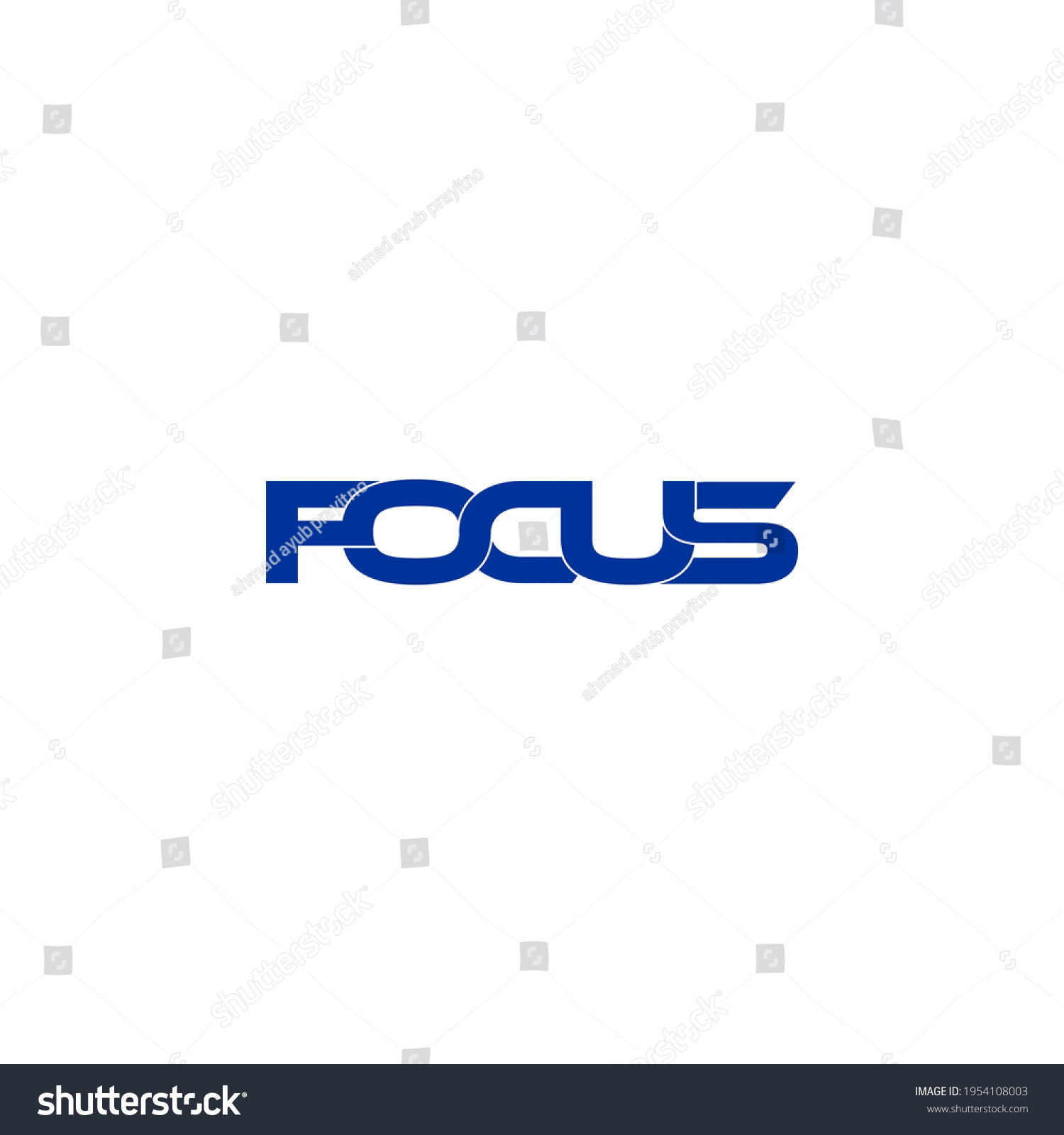 Focus Original Monogram Logo Design Stock Vector (Royalty Free) 1954108003