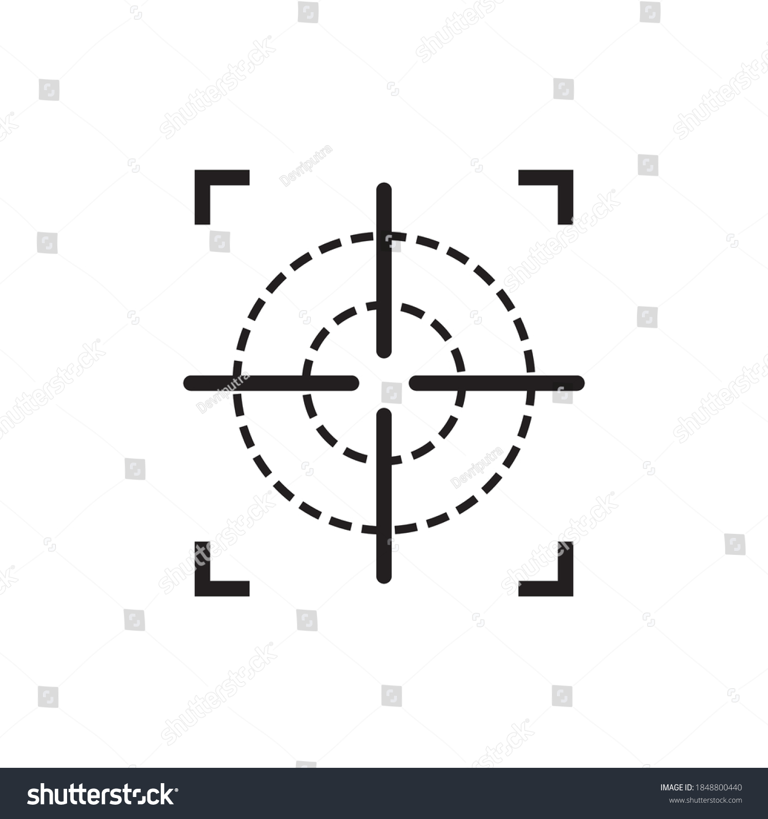 Focus Target Camera Icon Vector Logo Stock Vector (Royalty Free ...