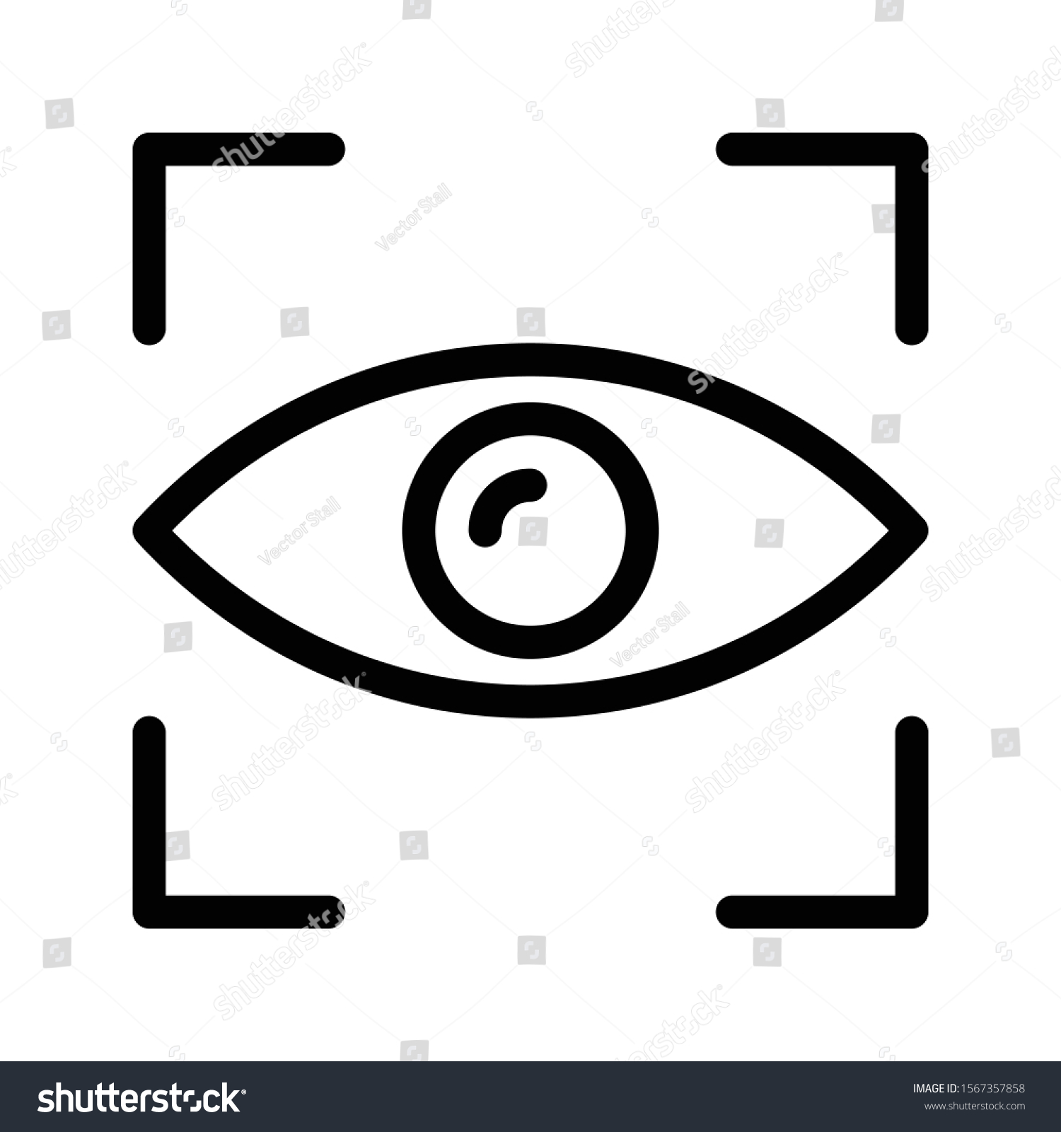 Focus Vector Thin Line Icon Stock Vector (Royalty Free) 1567357858 ...