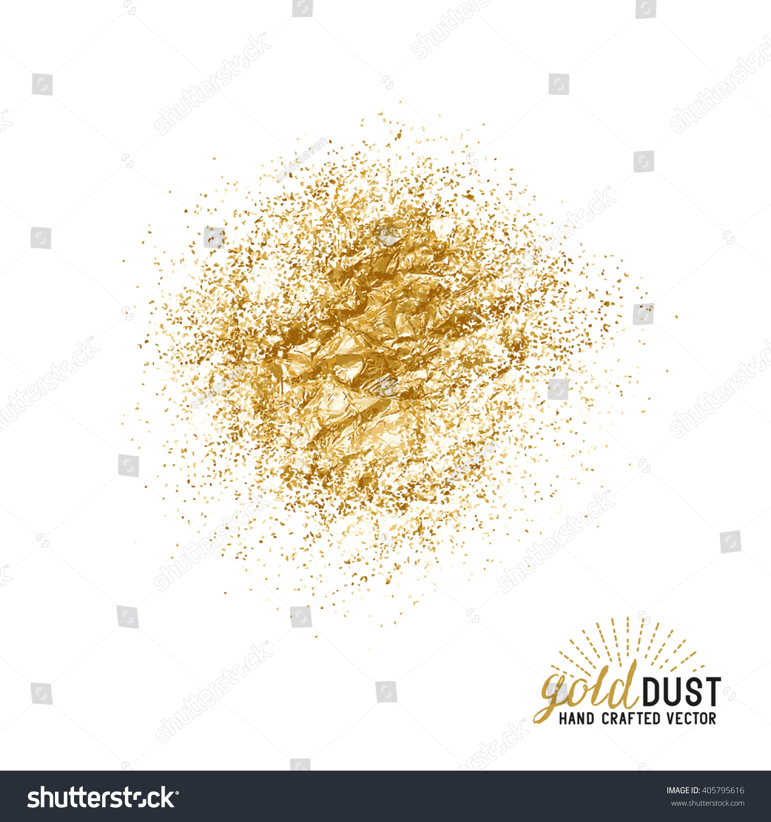 Foil Gold Dust Particles Vector Illustration Stock Vector (Royalty Free ...