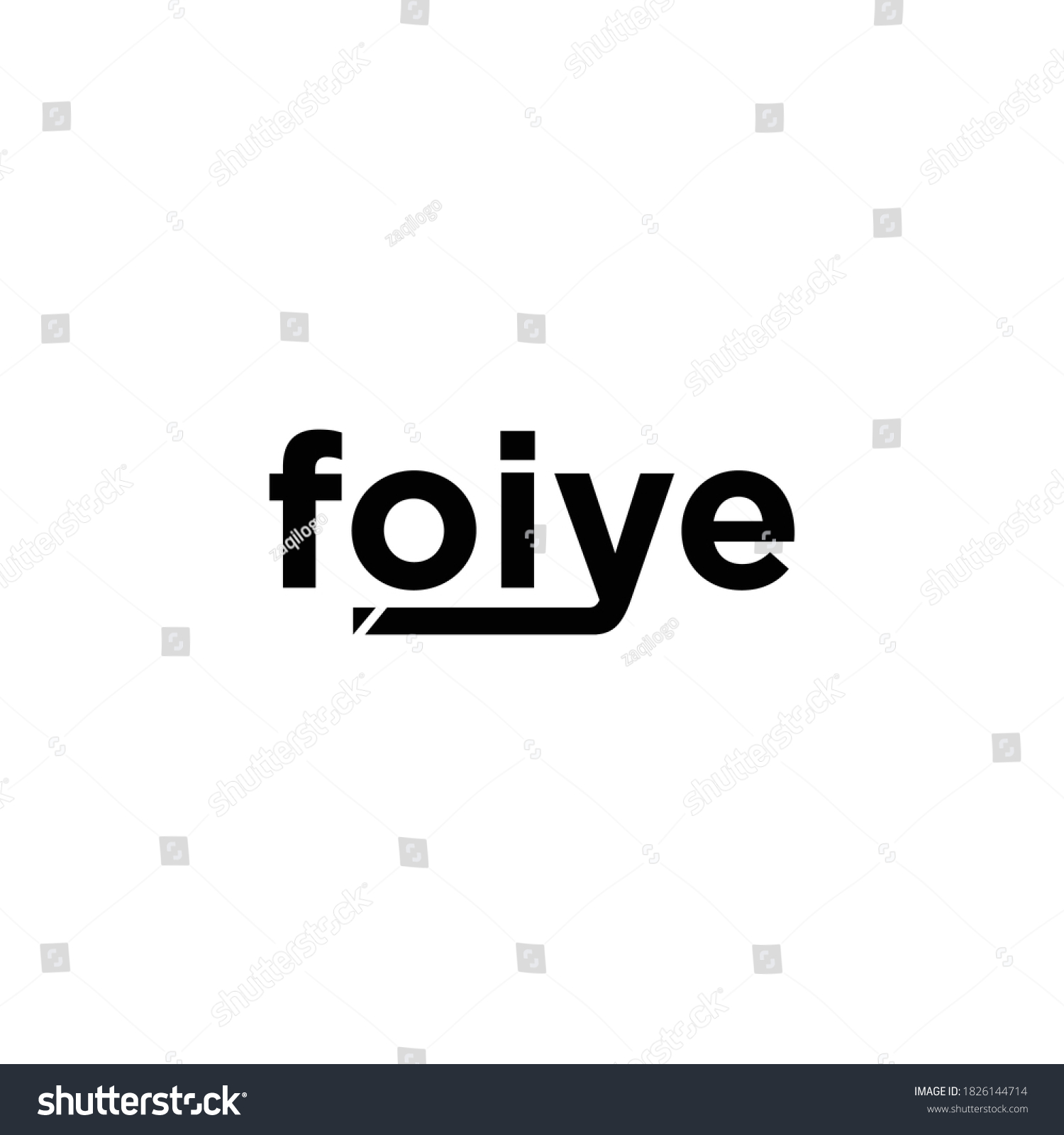 Foiye Logo Vector Simple Symbol Black Stock Vector (Royalty Free ...