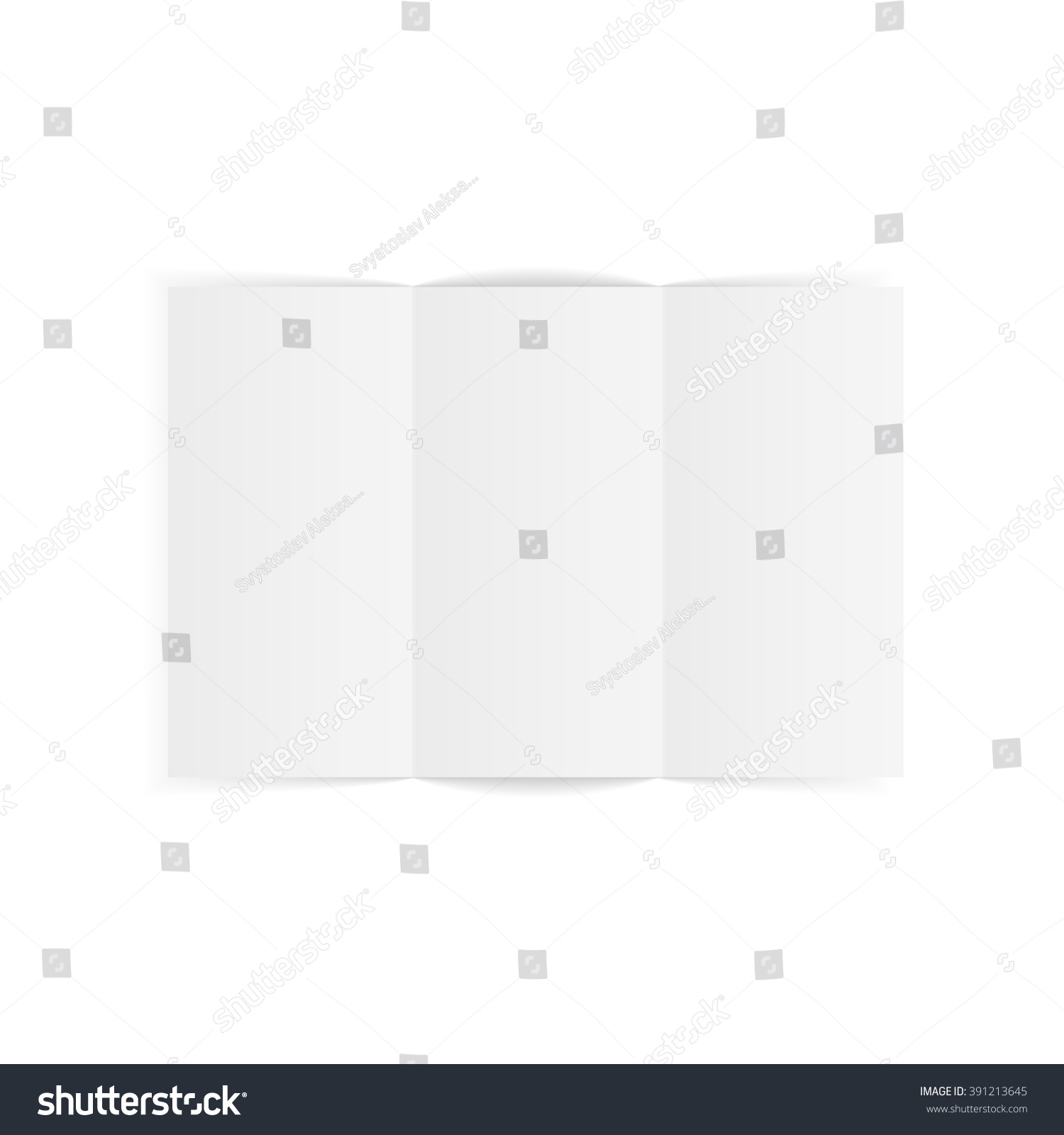 Fold Empty Flyer Realistic Style Stock Vector (Royalty Free) 391213645 ...