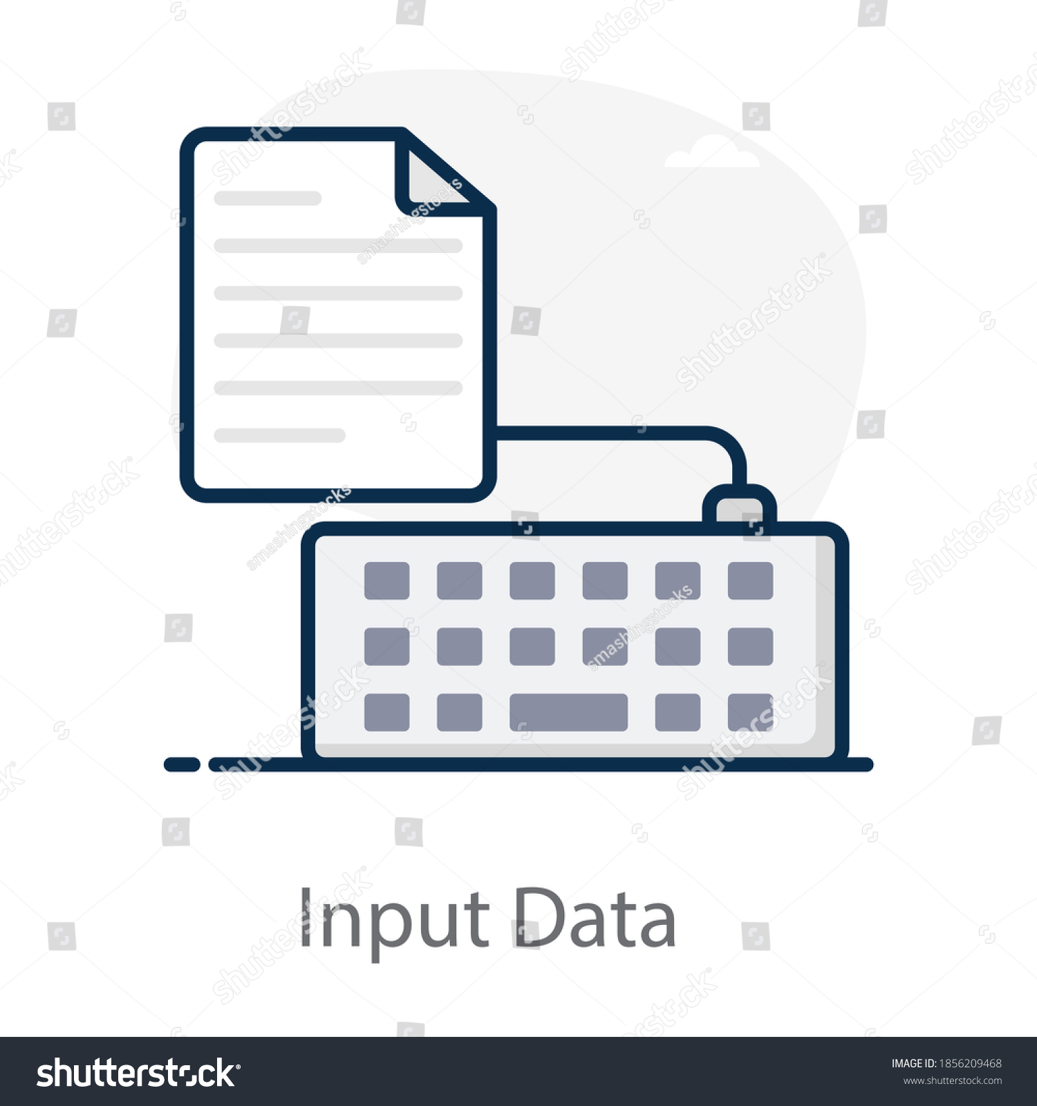 Folded Paper Keyboard Showcasing Input Data Stock Vector (Royalty Free ...