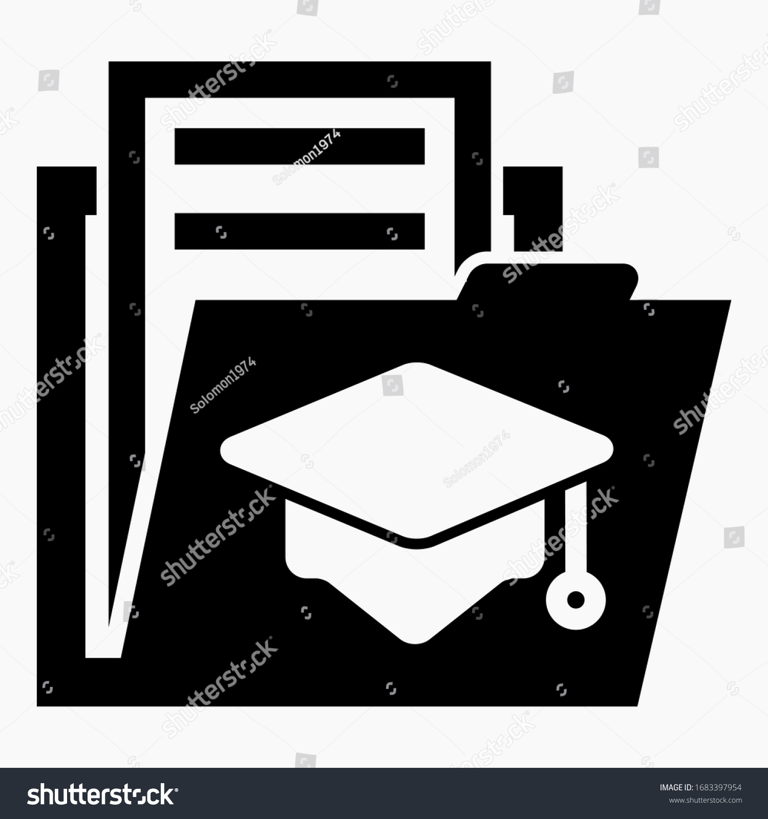 Folder Student Icon Student Magazine Training Stock Vector (Royalty ...