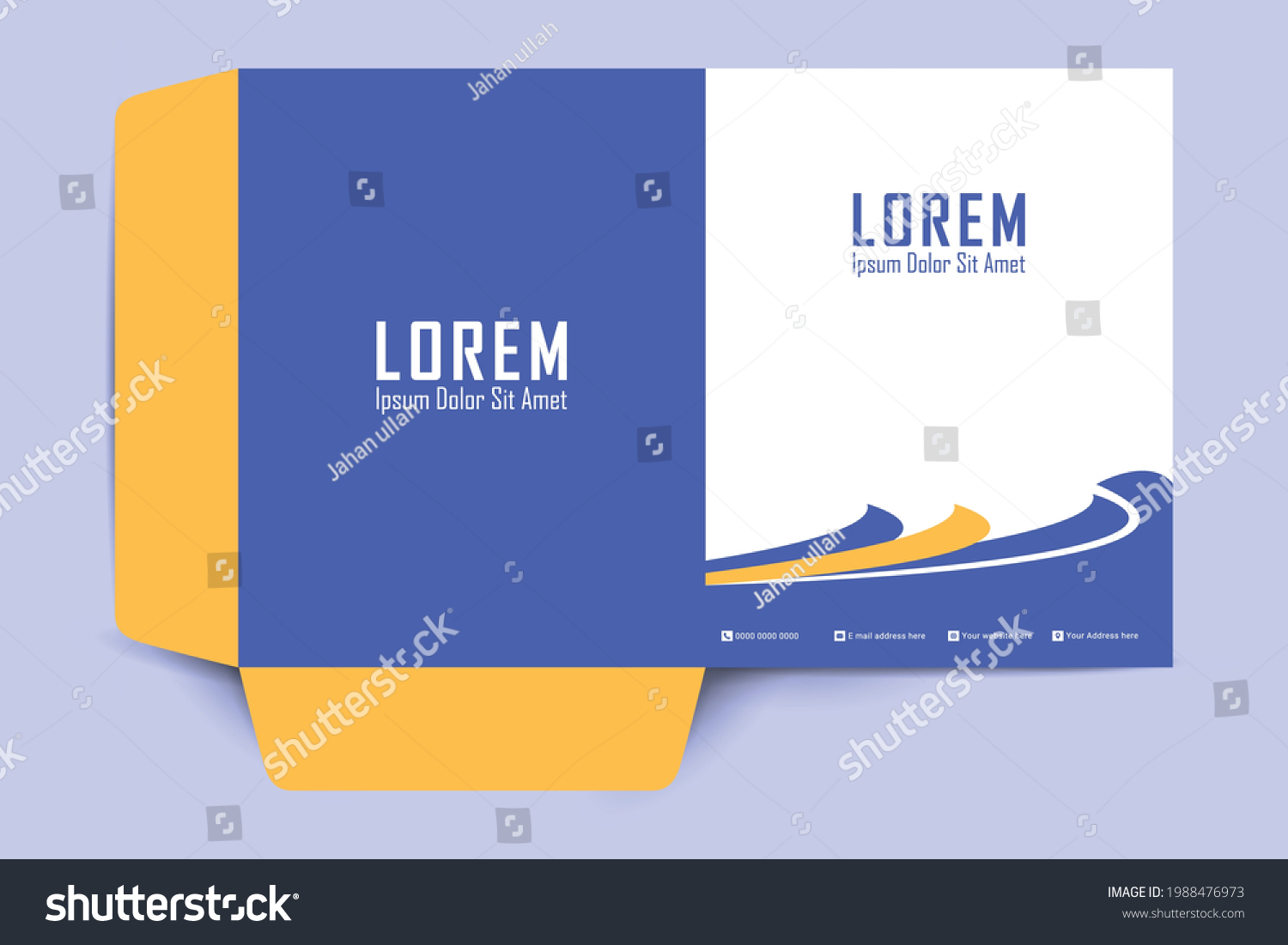 Folder Design Presentation Folder Template Cover Stock Vector (Royalty ...