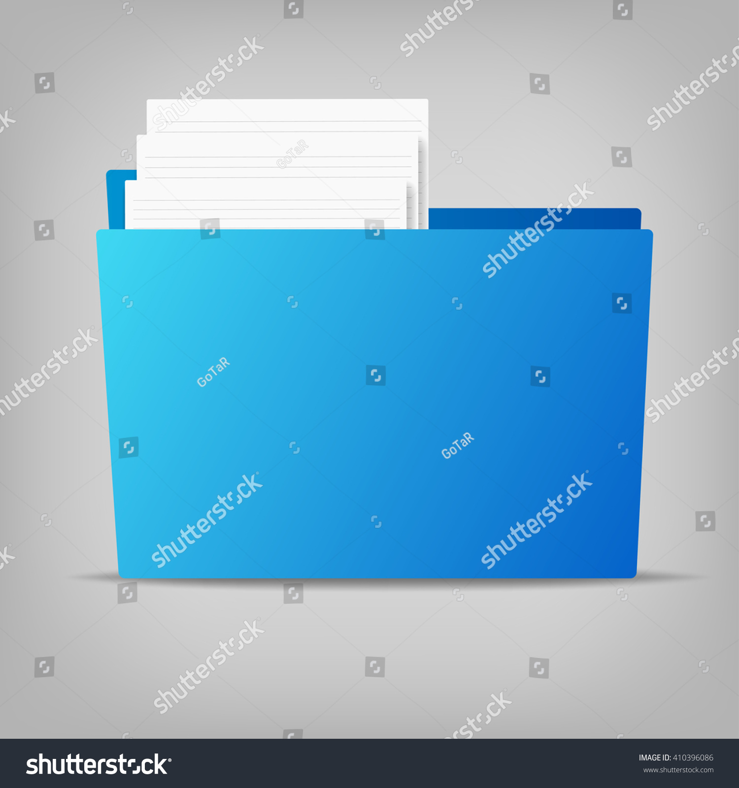 Folder Papers Vector Illustration Stock Vector (Royalty Free) 410396086