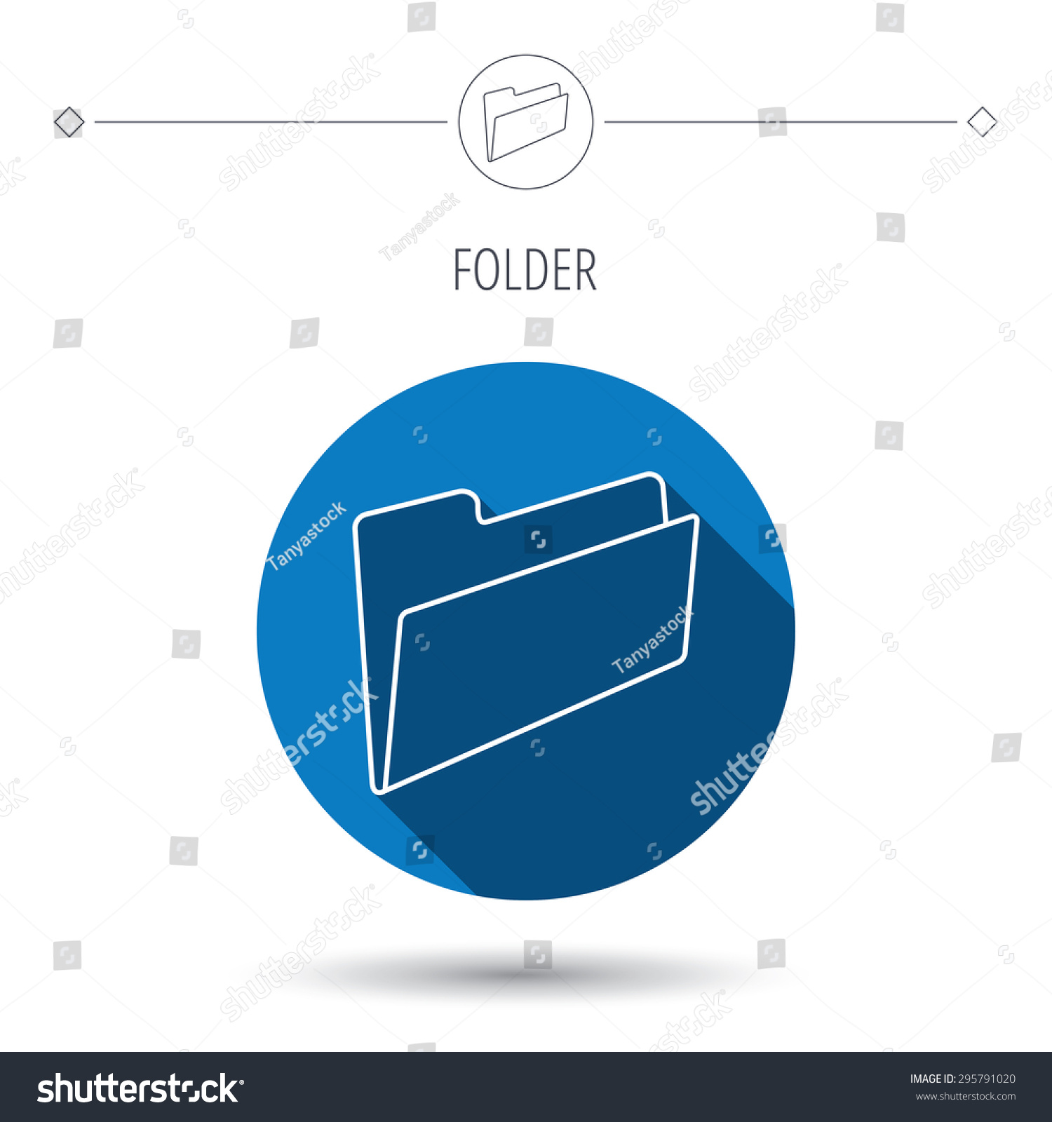 Folder Icon Accounting Audit Sign Blue Stock Vector (Royalty Free ...