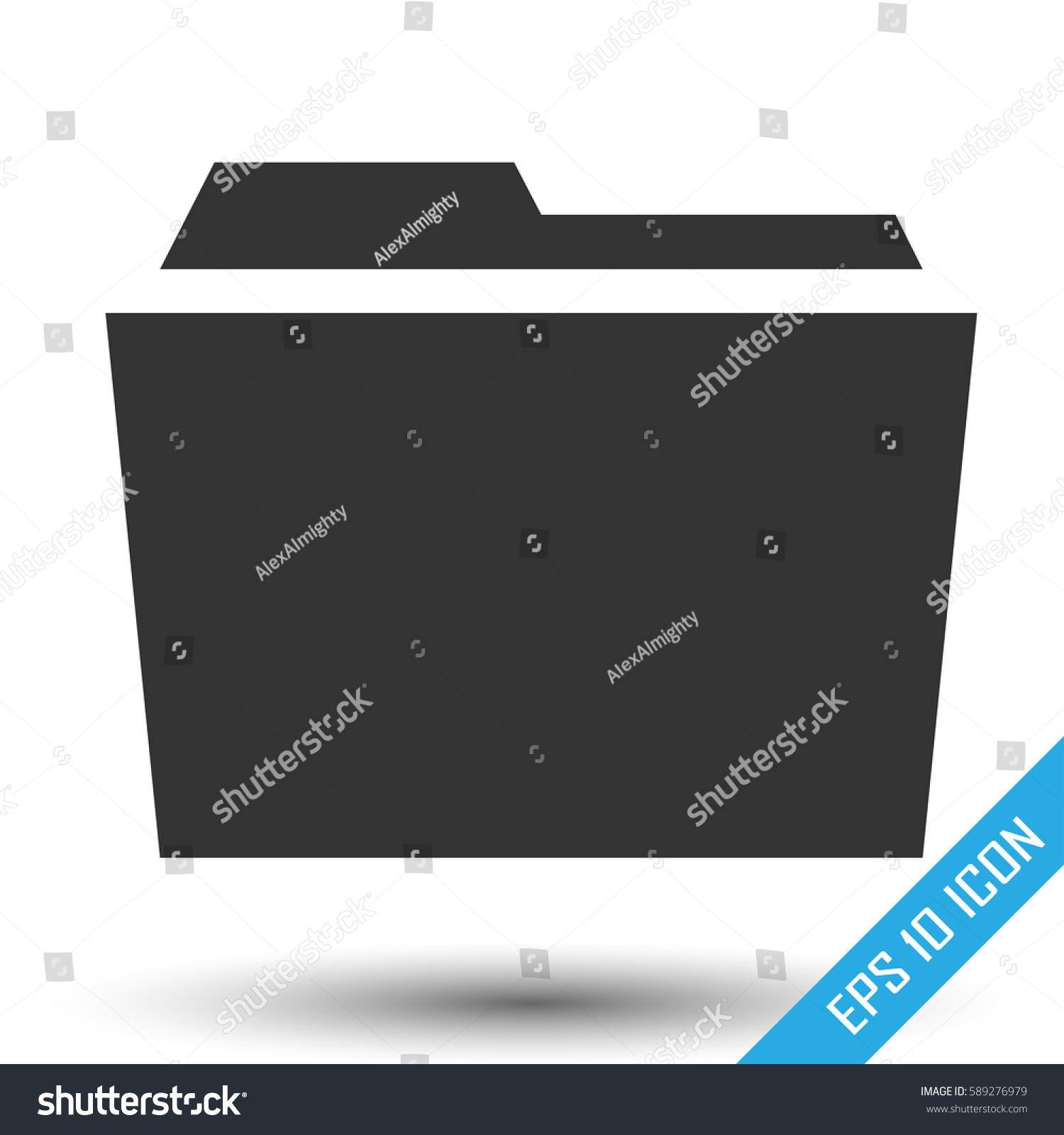 Folder Icon Flat Icon Folder Vector Stock Vector (Royalty Free ...