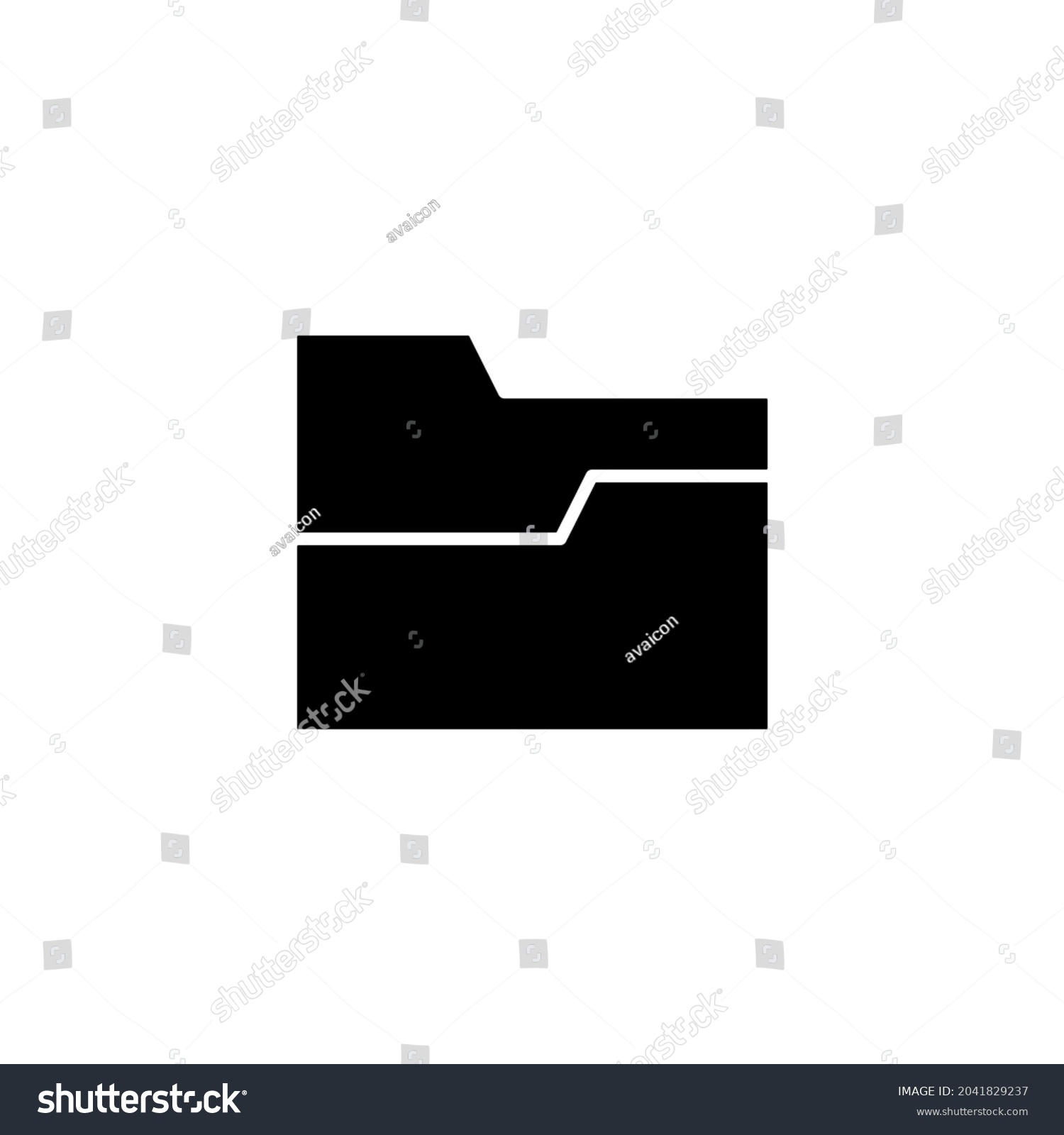 Folder Icon Folder Sign Symbol Stock Vector (Royalty Free) 2041829237 ...