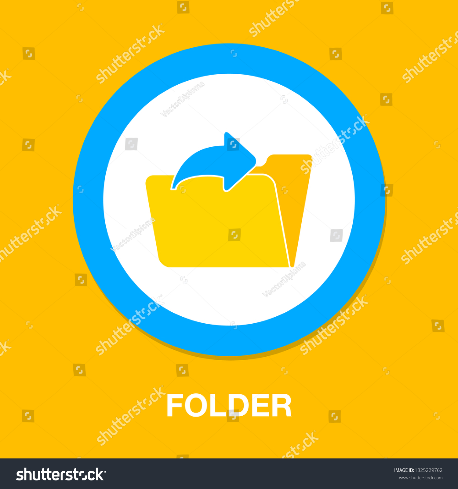 Folder Icon Folder Arrow Folder Icon Stock Vector (Royalty Free ...