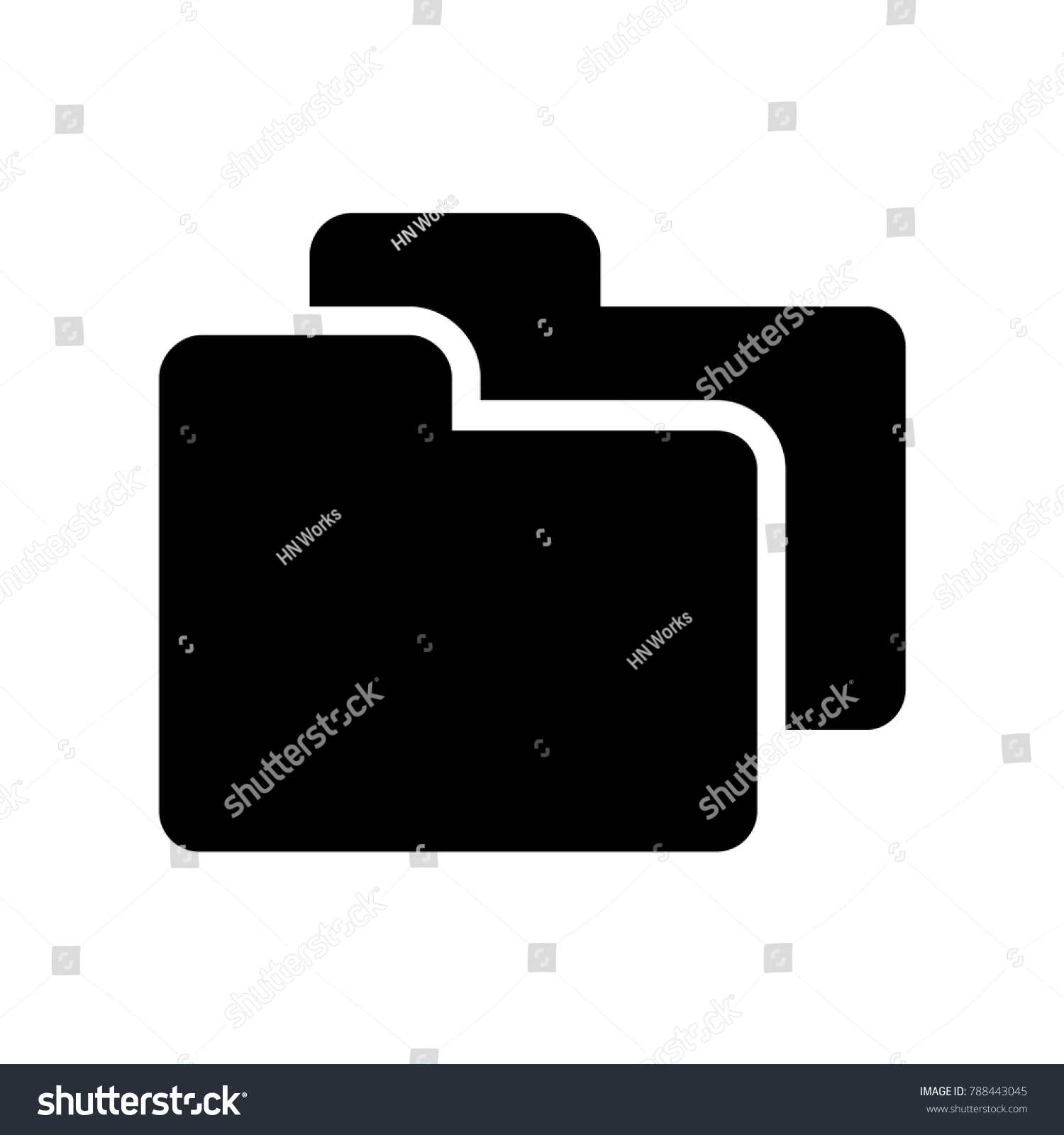 Folder Icon Illustration Isolated Vector Sign Stock Vector (Royalty ...