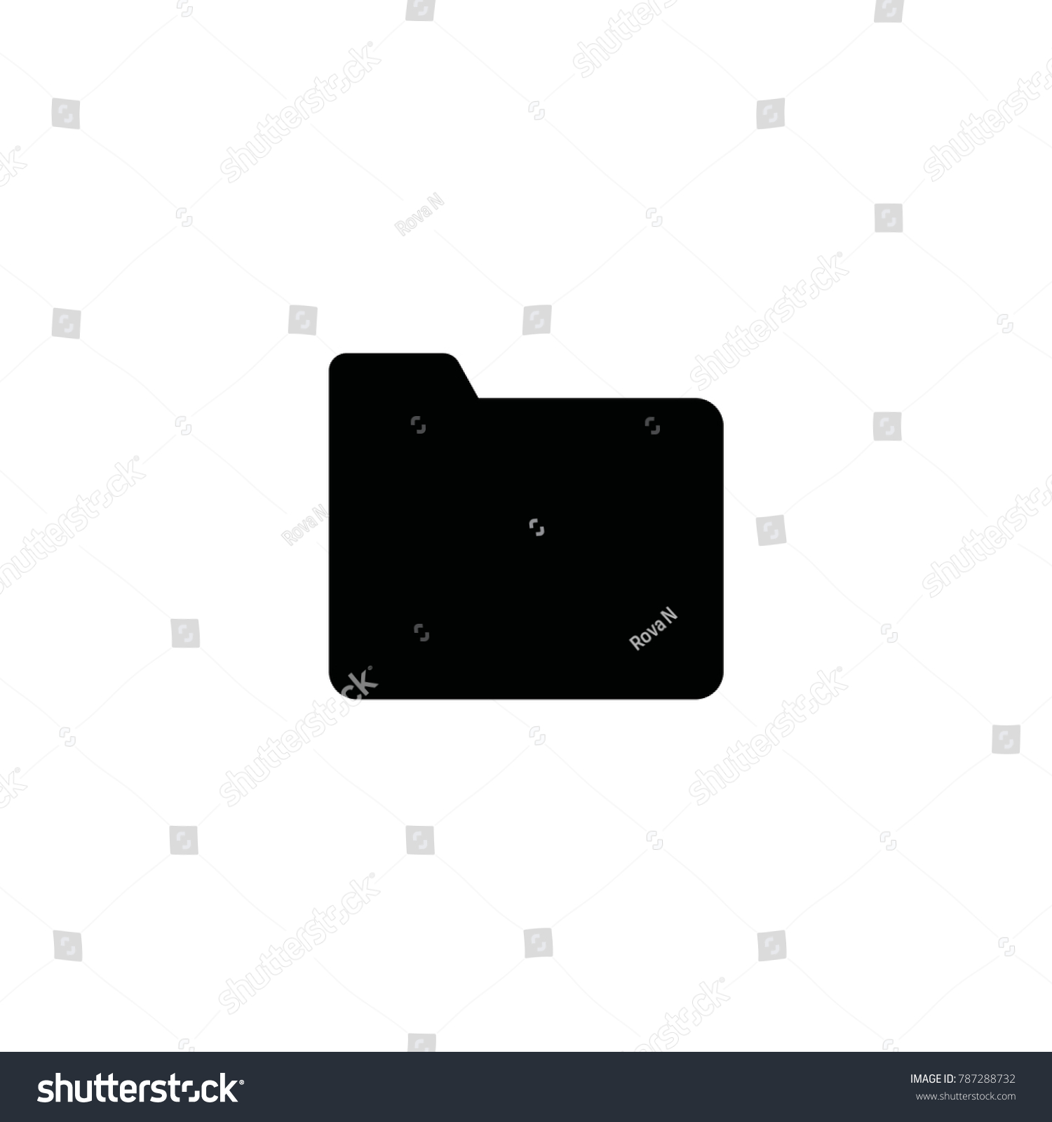Folder Icon Sign Design Stock Vector (Royalty Free) 787288732