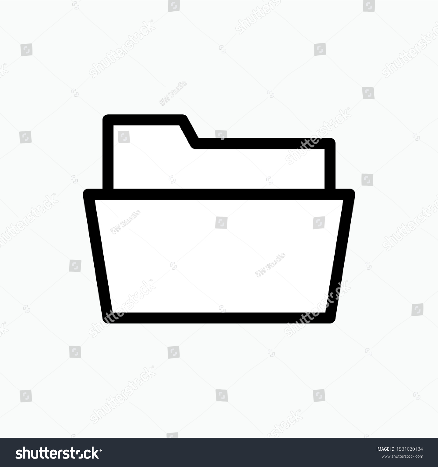 Folder Icon Vector Sign Symbol Design Stock Vector (Royalty Free ...