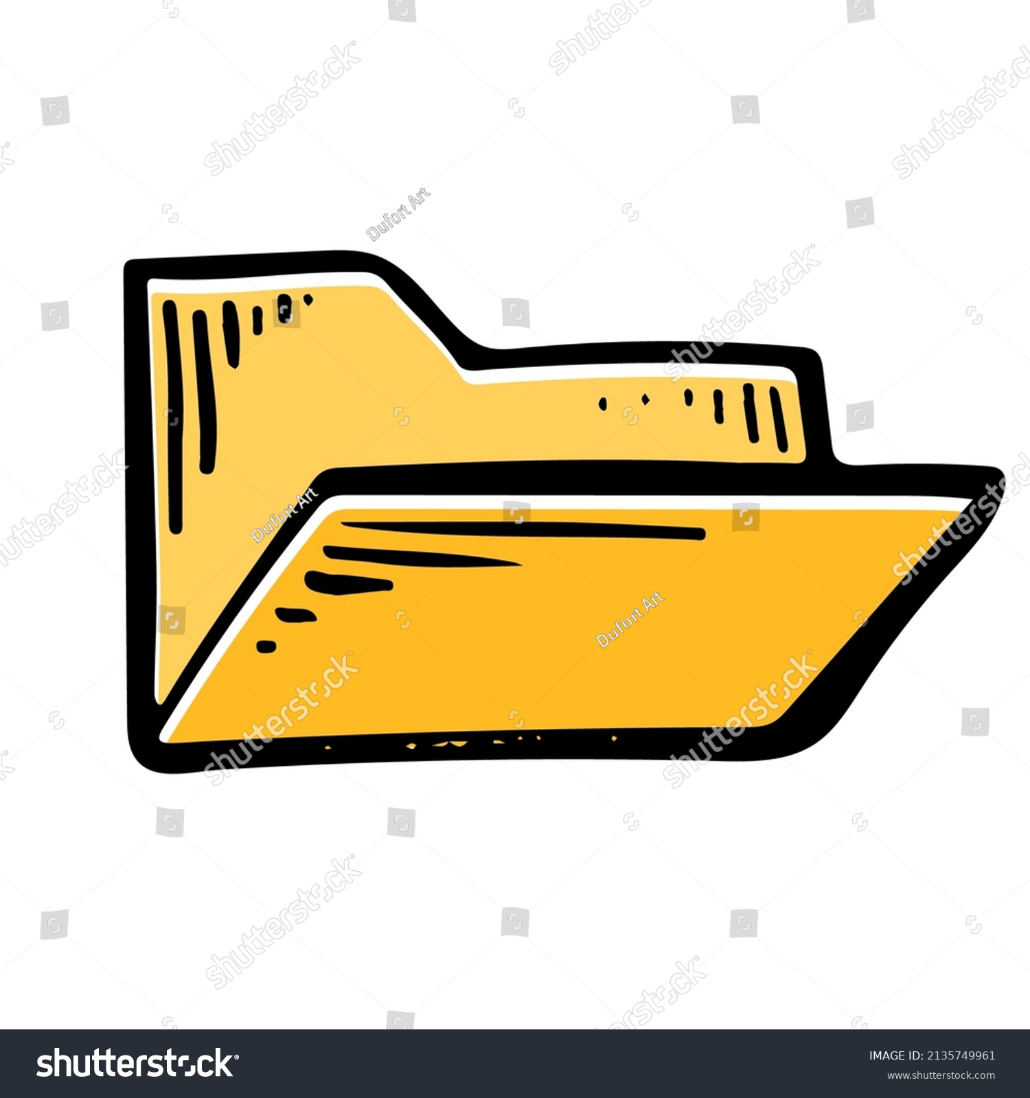 Folder Storage Sketch Vector Icon Security Stock Vector (Royalty Free ...