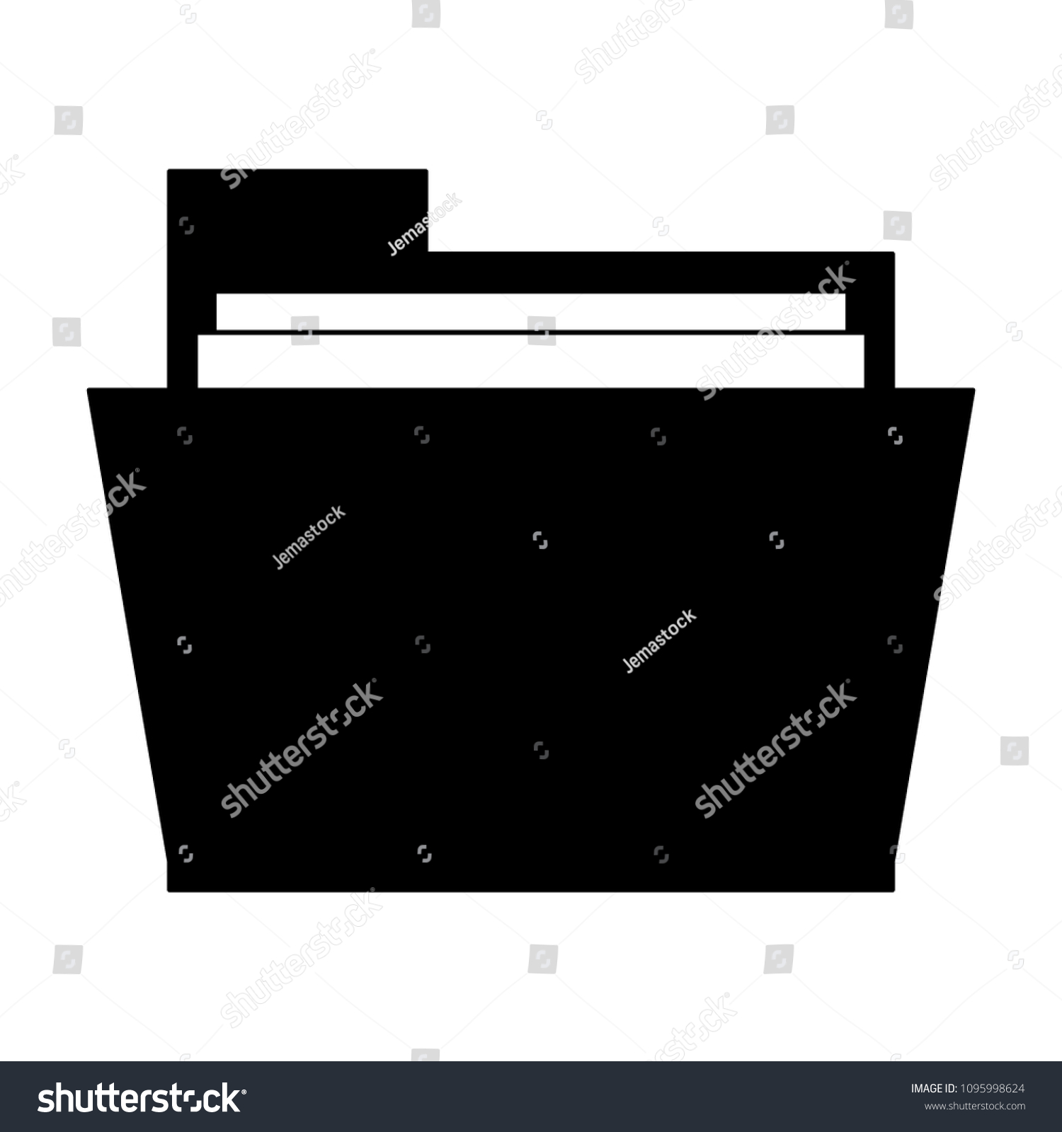 Folder Documents Black White Colors Stock Vector (Royalty Free ...