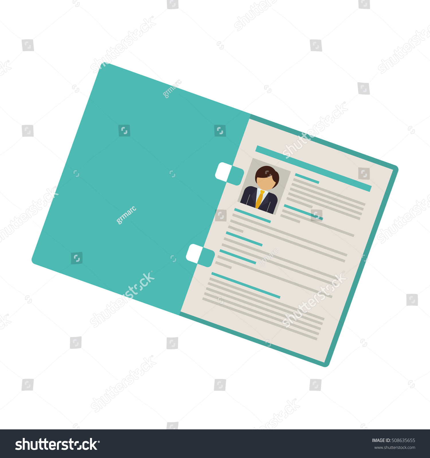 Folder Man Curriculum Vitae Stock Vector (Royalty Free) 508635655