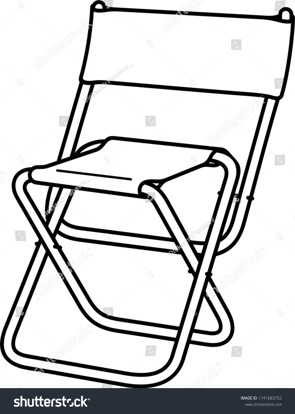 Folding Chair Vector Outline Icon Stock Vector (Royalty Free ...