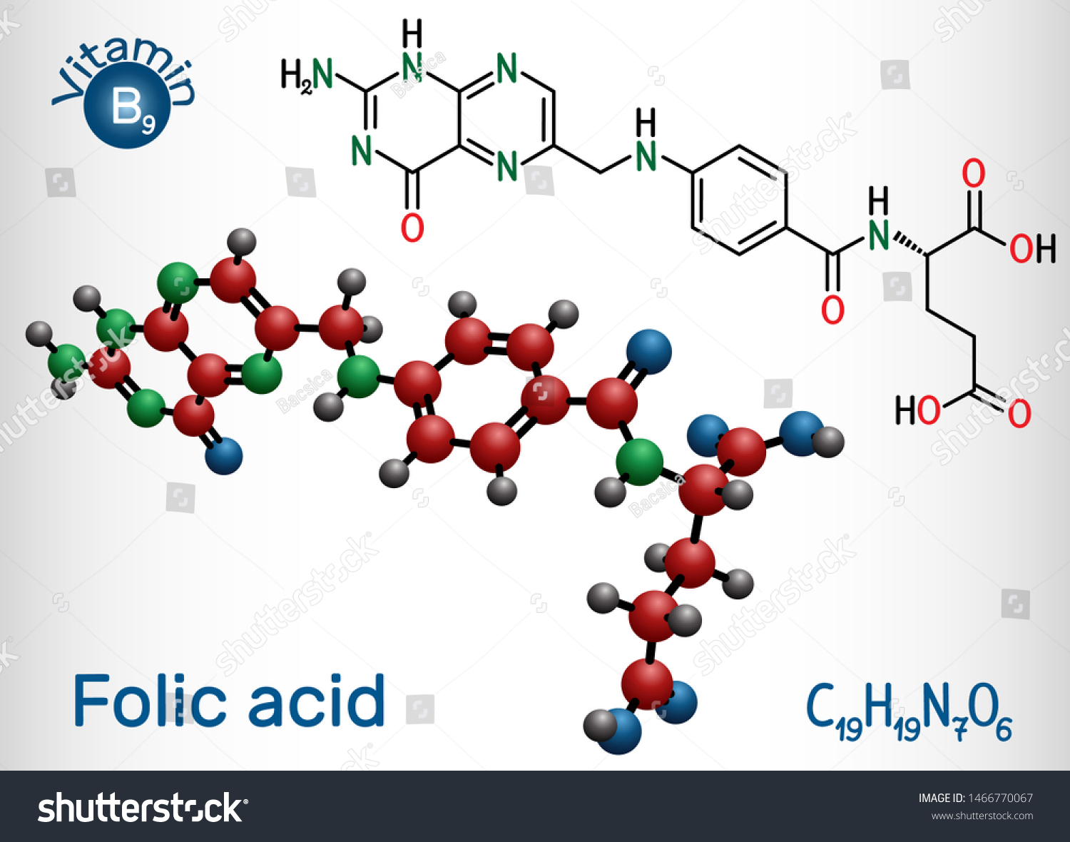 Folic Acid Folate Molecule Known Vitamin: стоковая векторная графика ... Folic Acid Folate Molecule Known Vitamin: стоковая векторная графика ...