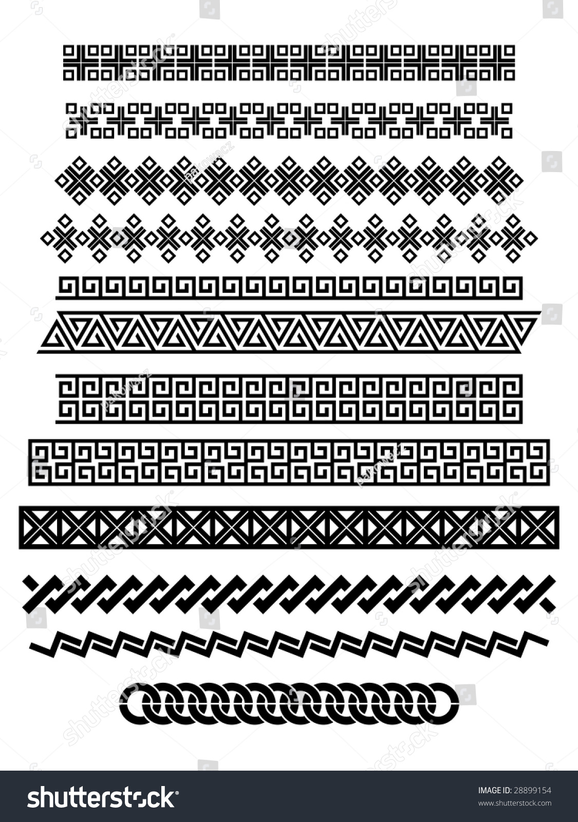 Folk Borders Easy Transformed Into Vector Stock Vector (Royalty Free ...
